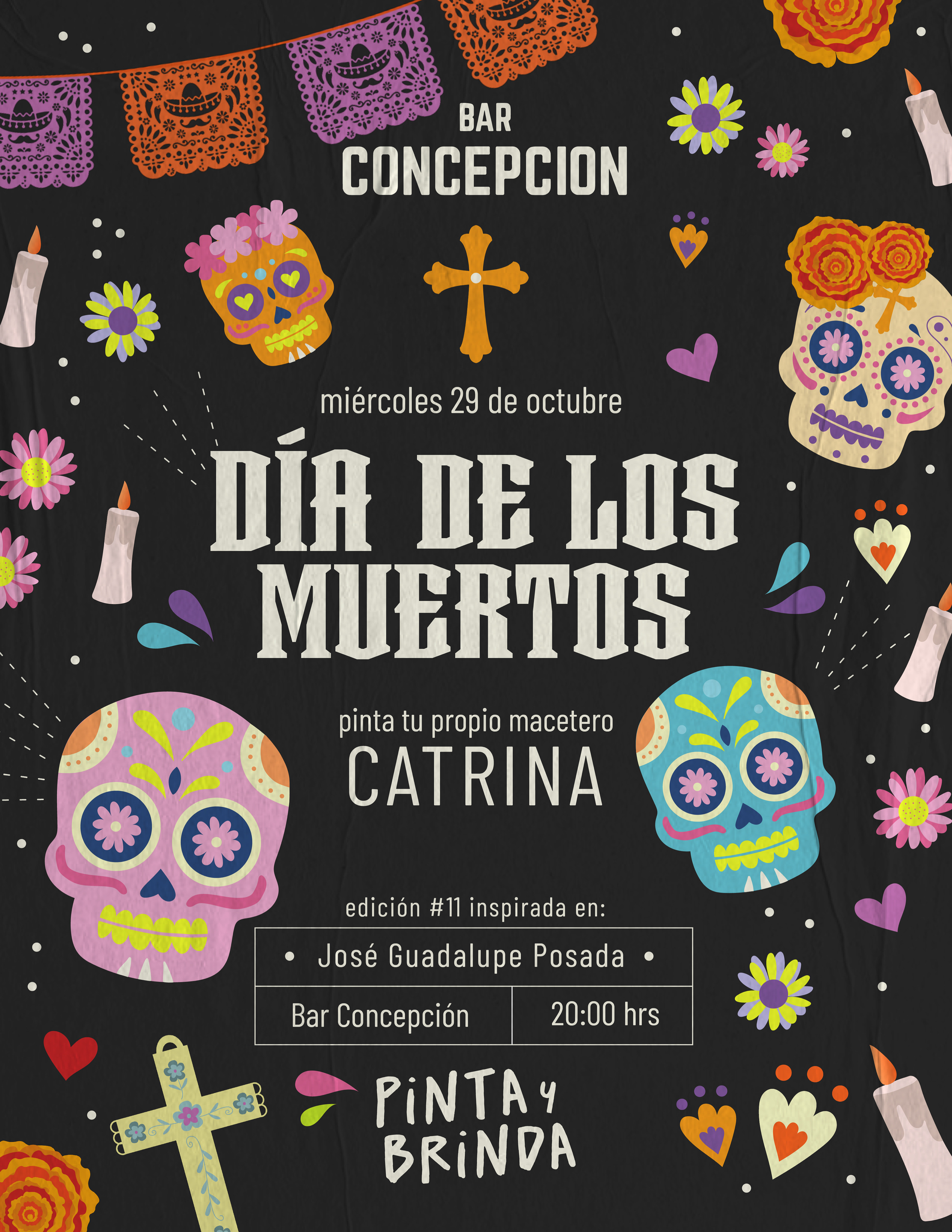 Pinta y Brinda #11 Edición día de muertos 💀 - Bar Concepción | Evently